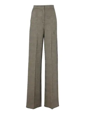 MAX MARA Max Mara Houndstooth Wool-Blend Straight Pants