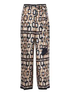 Max Mara S Max Mara Brina Printed Wide-Leg Pants Multicoloured