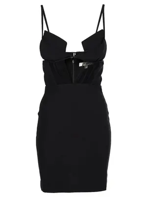 NENSI DOJAKA Crêpe Minidress - Black