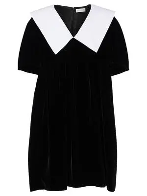 Nina Ricci Velvet Mini Dress - Black