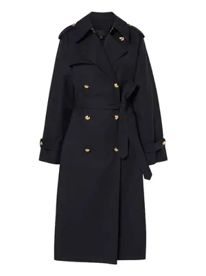 NILI LOTAN Toussaint Cotton-blend Trench Coat - Blue