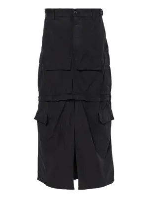 Balenciaga Cotton-blend Ripstop Cargo Skirt - Black