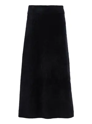 LISA YANG Asta Cashmere Midi Skirt - Black