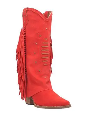 DINGO Spirit Trail Knee High Western Boot - Red