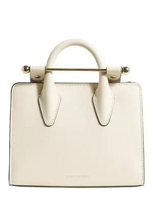 Strathberry Leather Nano Tote Bag - Ivory