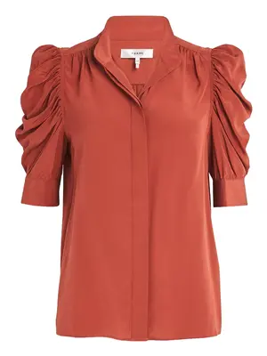 FRAME Silk Gillian Blouse Multi