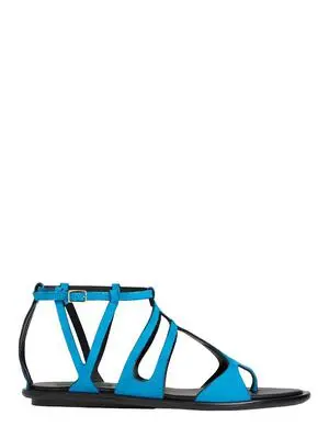 Emilio Pucci Pucci Lasercut Suede Sandals Turquoise