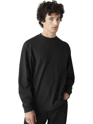 LEVI'S Long Sleeve Authentic Pocket T-shirt - Mineral Black