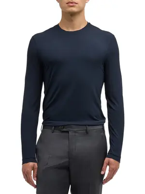 Giorgio Armani Giorgio Armani Flat-Front Wool Trousers Solid Medium Grey