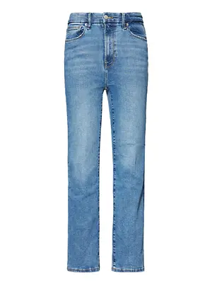 Good American Straight-leg Mid-rise Stretch-denim Jeans - Indigo316