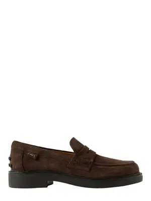 TOD'S Mocassino Suede Loafers - Brown