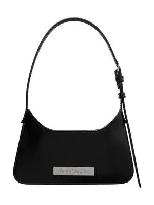 Acne Studios Platt Mini Embellished Patent-leather Shoulder Bag - Black