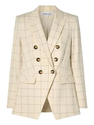 Veronica Beard Charleston Dickey Checked Blazer - Ecru