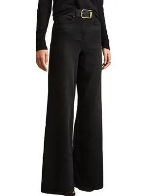 REISS Ameria Palazzo Jeans - Black