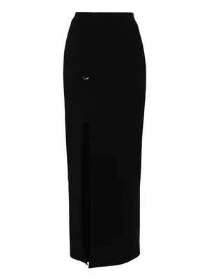 MUGLER Side-slit Maxi Skirt - Black