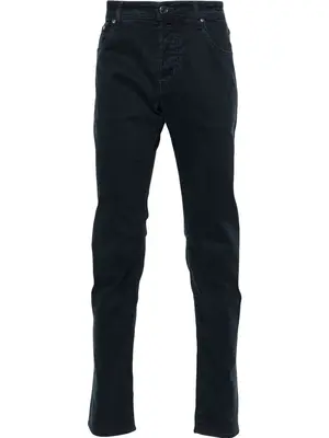 Jacob Cohen Logo-patch Jeans - Blue