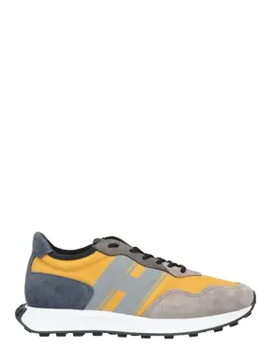 Hogan Leather And Textile Sneakers - Yellow