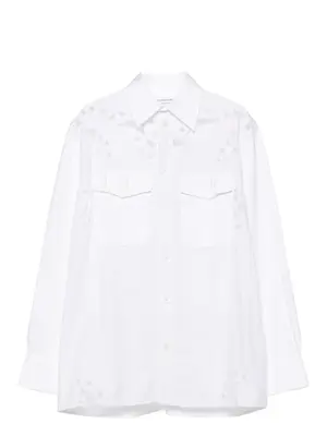 MARINE SERRE Logo-embroidered Shirt - White