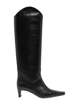 Staud 55mm Western Wally Boots - Black