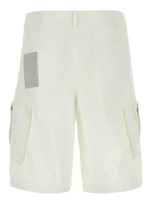TEN C Logo-patch Cargo Shorts - White