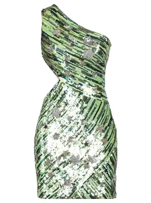 Elisabetta Franchi Mini Sequined Dress - Green