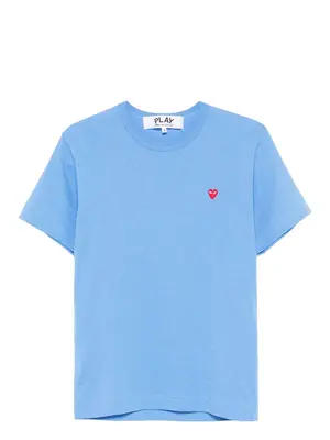Play Comme Des Garcon Mini Heart-patch T-shirt - Blue