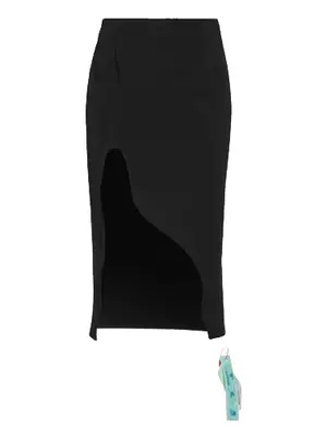 OFF-WHITE™ Crepe Pencil Skirt - Black