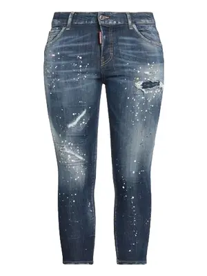 Dsquared2 Tapered Jeans With Tie Dye Design Blue