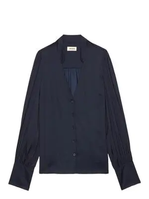 Zadig&Voltaire Tinous Satin Blouse - Blue