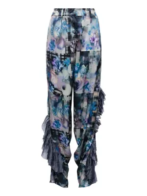 Collina Strada Graphic-print Trousers - Blue