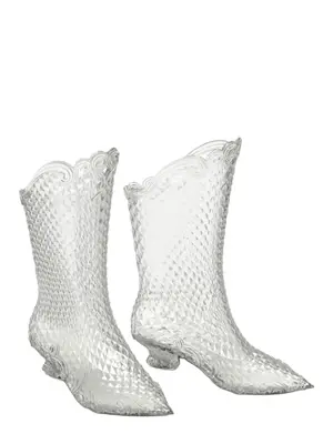 Y/project X Melissa Pointed Court Boots - White