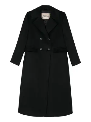 Herno Double-breasted Coat - Black
