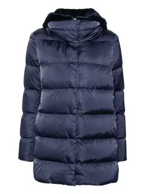 Herno Goose Down Padded Coat With Detachable Panels - Blue