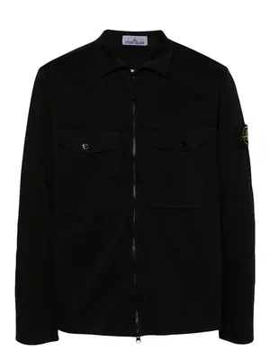 Stone Island Compass-badge Shirt Jacket - Black