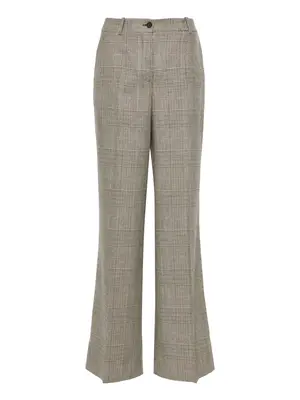 P.a.r.o.s.h Checked Flared Trousers - Neutrals