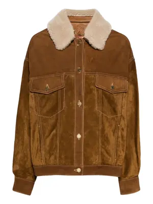 GOLDEN GOOSE Suede Jacket - Brown
