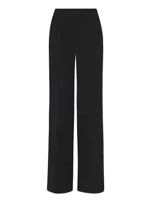 MILLY Natia Crepe Trousers - Black