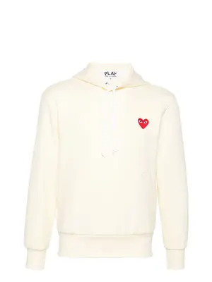 Play Comme Des Garcon Comme Des Garçons Heart-patch Hoodie - Yellow