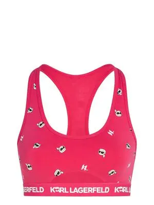 Karl Lagerfeld Ikon Peephole Bralette - Pink