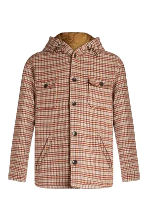 Etro Tartan-check Hooded Shirt Jacket - Pink