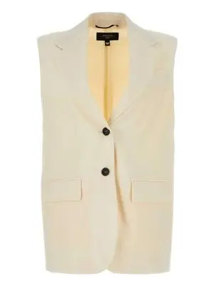 Max Mara Tailored Virgin Wool Vest - Neutrals