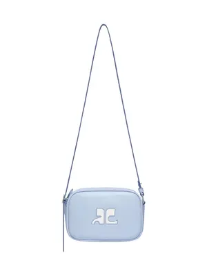 COURREGES Reedition Leather Camera Bag - Blue