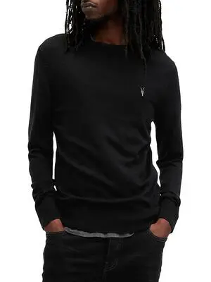 ALLSAINTS Mode Regular Fit Merino Wool Sweater - Black