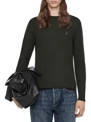ALLSAINTS Mode Regular Fit Merino Wool Sweater Dark Green