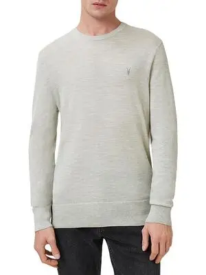 All Saints Mode Regular Fit Merino Wool Sweater Slate Green