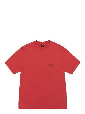 StÜssy Smooth Stock Pigment Dyed Tee Shirt - Guava