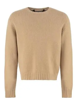 Palm Angels Wool Blend Pullover - Beige