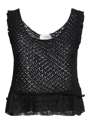 VICOLO Knitted Top - Black