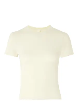 SKIMS Stretch-cotton Jersey T-shirt - Cream