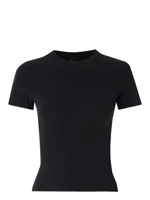 SKIMS Stretch-cotton Jersey T-shirt - Black